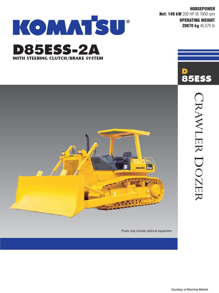 Komatsu D85ESS-2A Dozer Specifications | PDF | Horsepower | Clutch