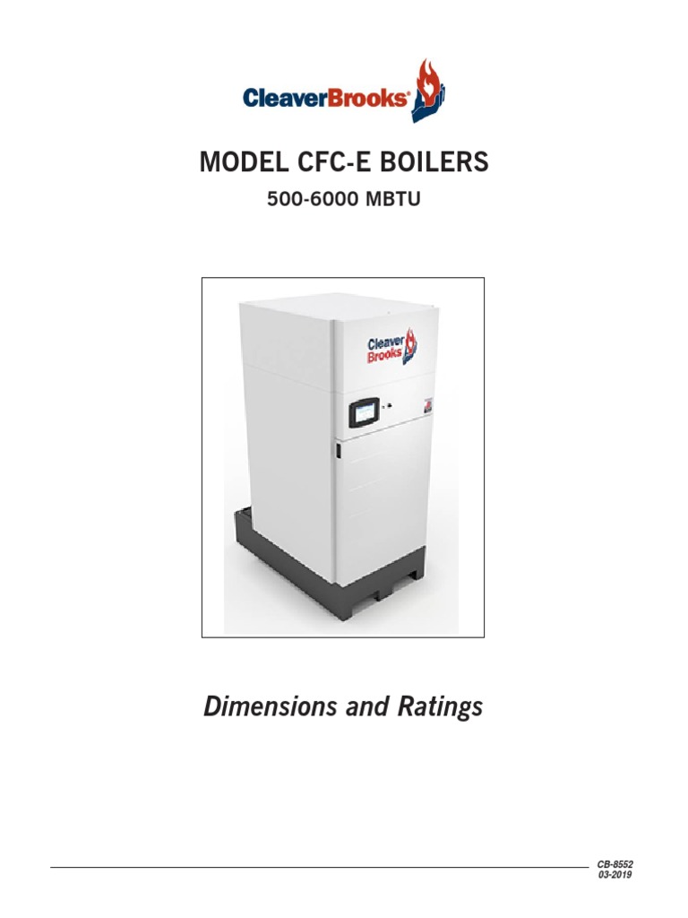 Model Cfc-E Boilers: Dimensions and Ratings | PDF | Volt | Physical ...