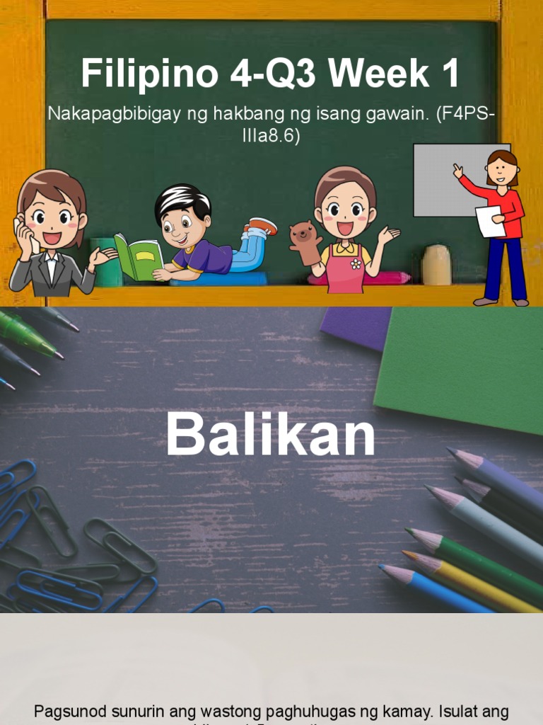 Filipino 4-Q3 Week 1 | PDF