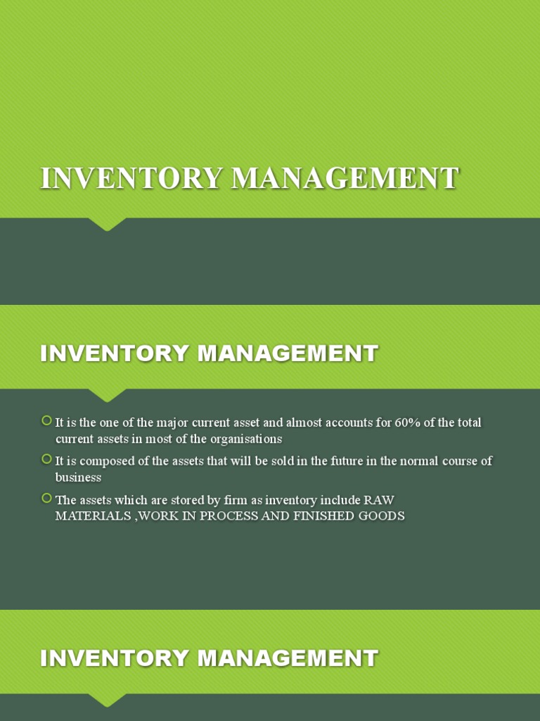 Module - 2-Inventory Management | PDF | Inventory | Business