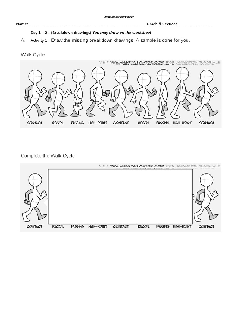Animation - Wk5-Q3-worksheets | PDF