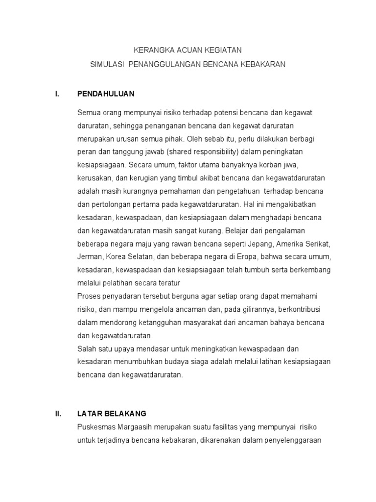 Kak Simulasi Kebakaran (Code Red) | PDF
