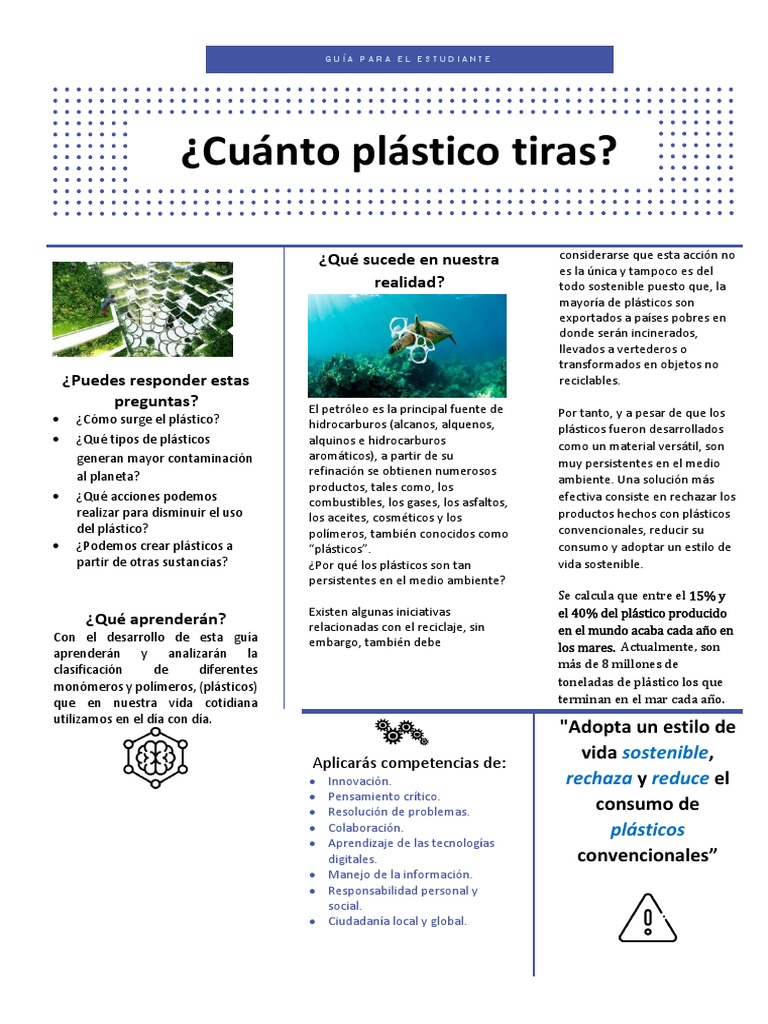 Guía para Reducir el Uso de Plásticos | PDF | El plastico | Polímeros