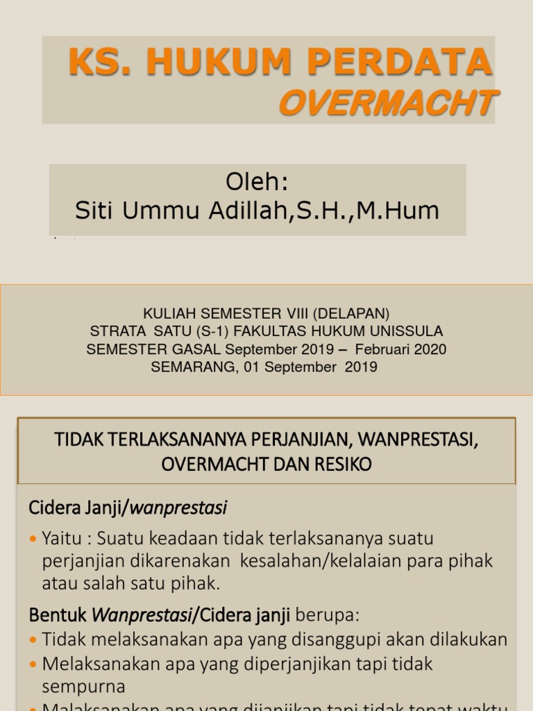 Overmacht | PDF | Bisnis | Hukum