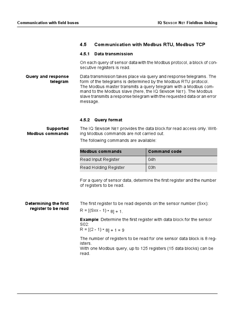 Field Bus Connection WTW | PDF | Integer (Computer Science) | Computer Networking