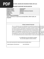 WSU Assignment Cover Sheet Template | PDF