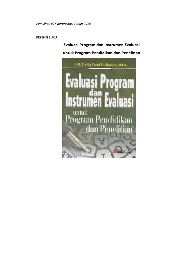Evaluasi Program Pendidikan 2018 | PDF