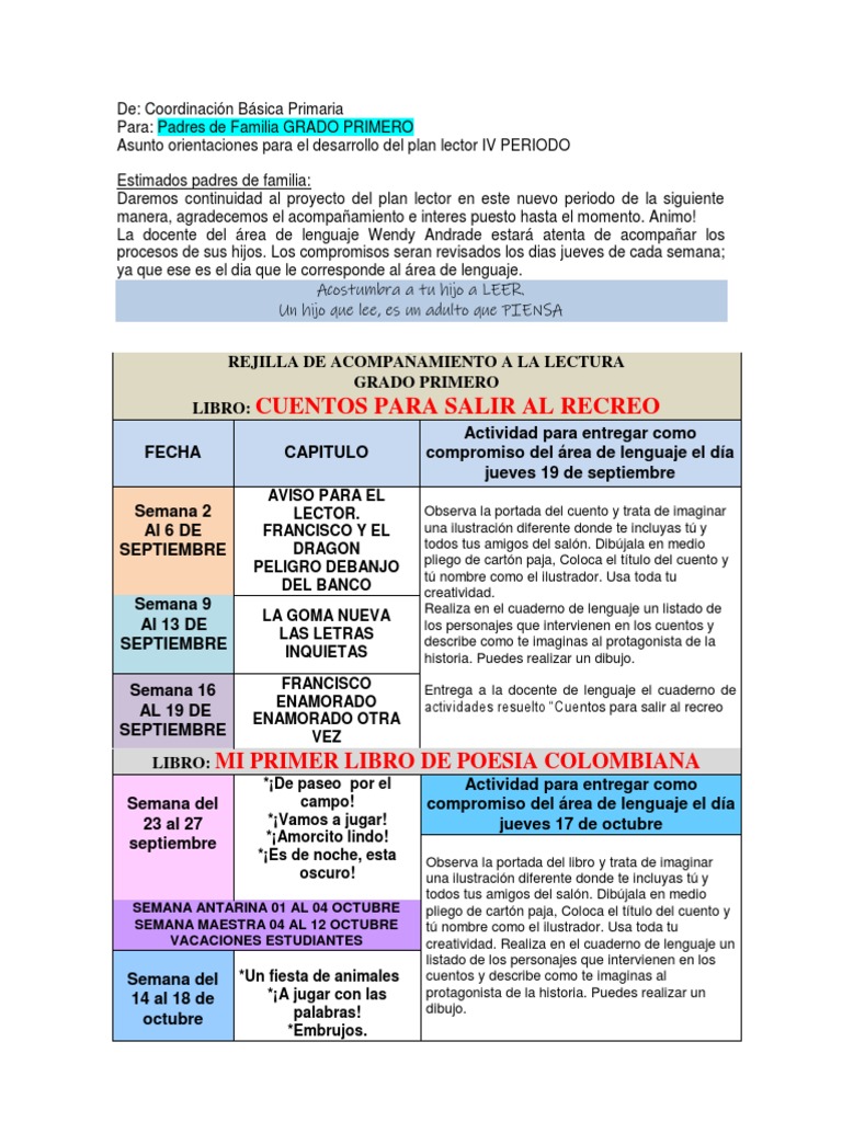 Cuentos para Salir Al Recreo: Mi Primer Libro de Poesia Colombiana | PDF