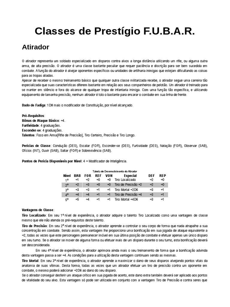 CDP FUBAR | PDF | Espionagem | Pelotão