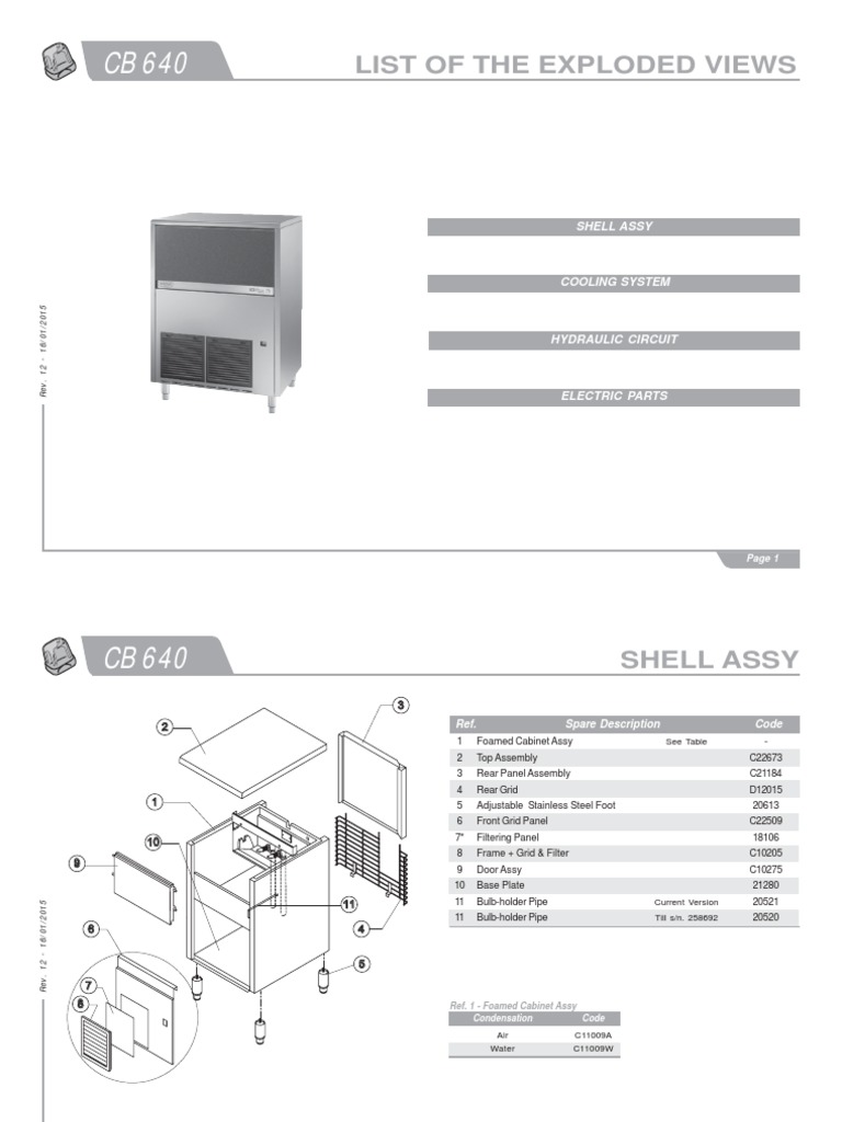 List of The Exploded Views: Shell Assy | Download Free PDF | Pump | Valve