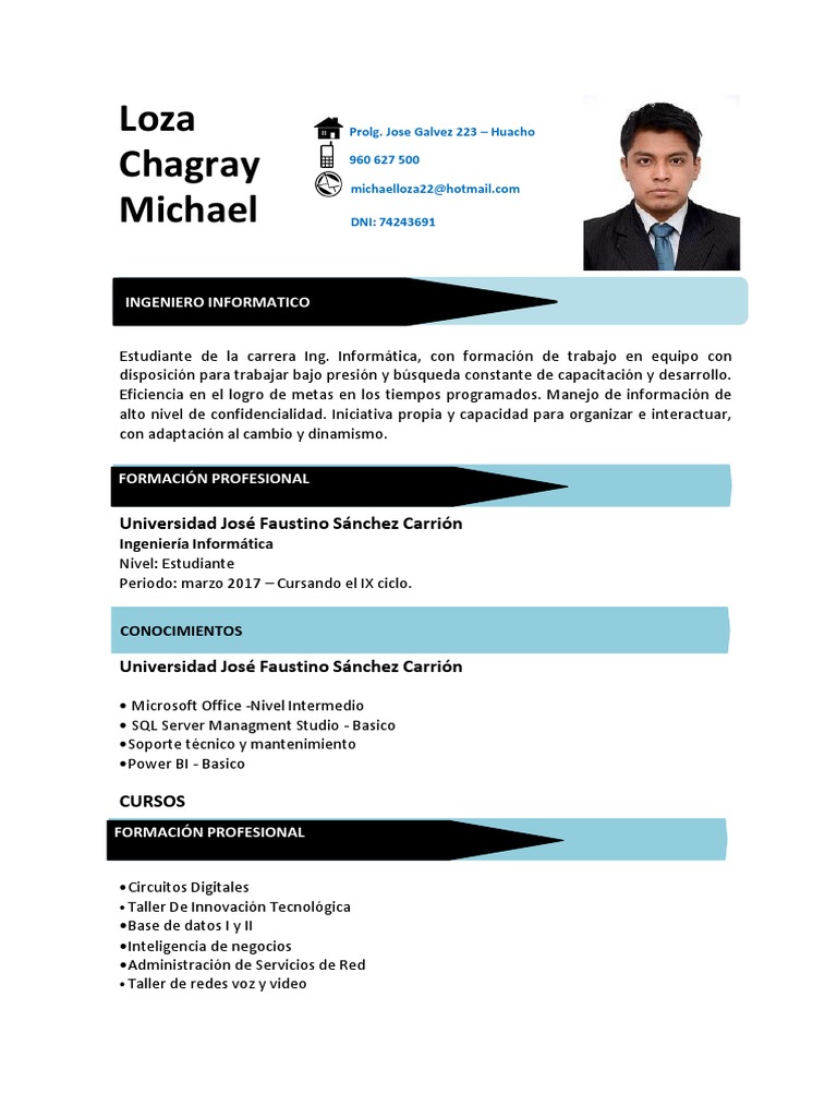 CV Maicol Loza | PDF | Informática | Soporte técnico