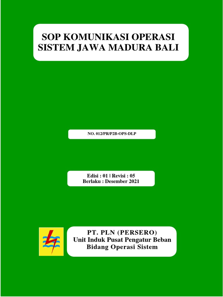 SOP Komunikasi Sistem Operasi Jamali | PDF