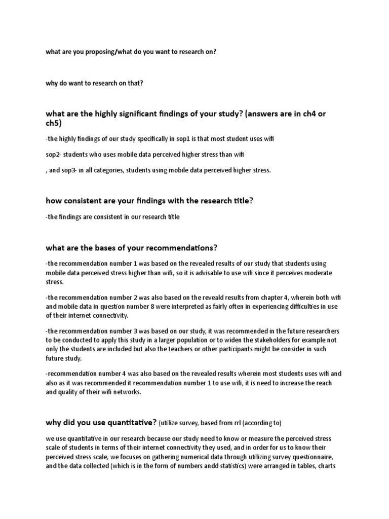Possible Question - Final Defense Shs 22 Abm | PDF | Questionnaire ...