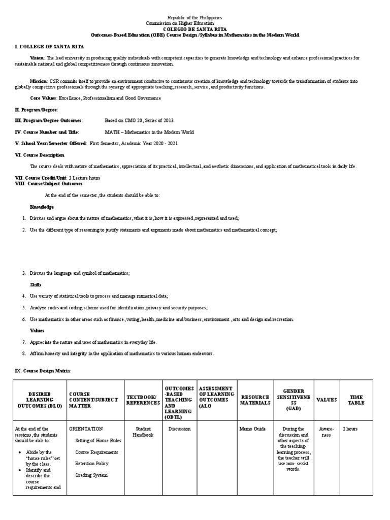 Math in Modern World | PDF | Mathematics | Statistics