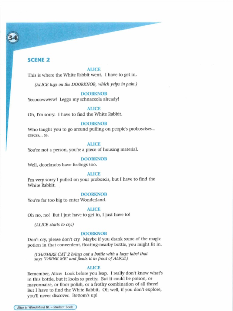 Alice - in - Wonderland - Script - pp.34 - 51 2 | PDF