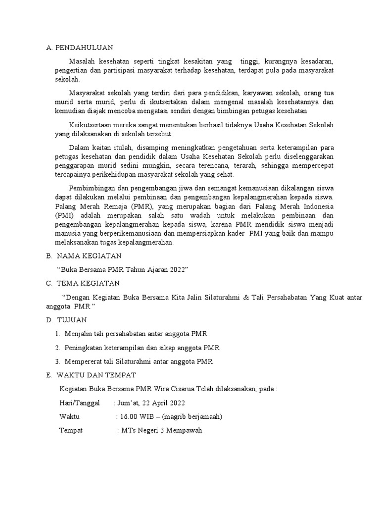 Proposal Bukber | PDF