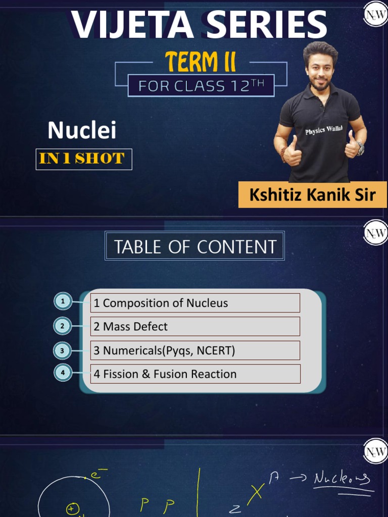 Nuclei in One Shot - Class Notes - LEC-6 - PPT-6 - Physics - Nuclei ...