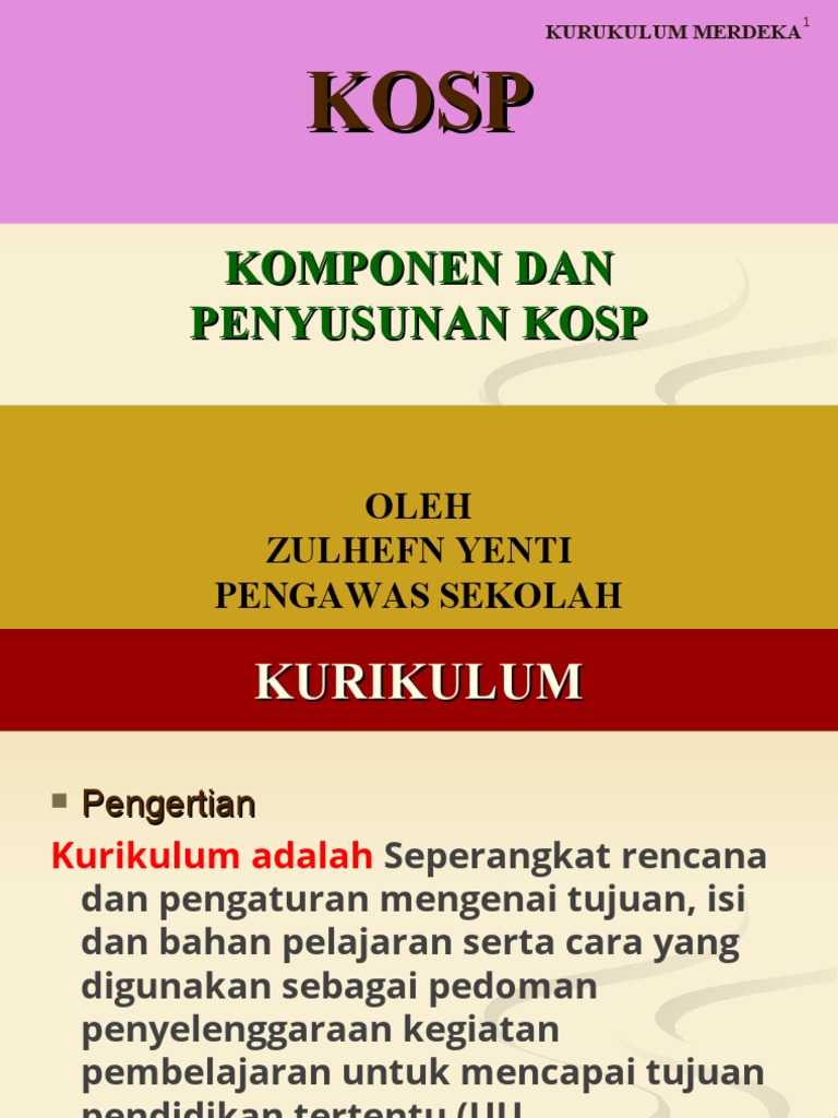 Penyusunan Kosp Workshop Kepsek Kota Padang | PDF