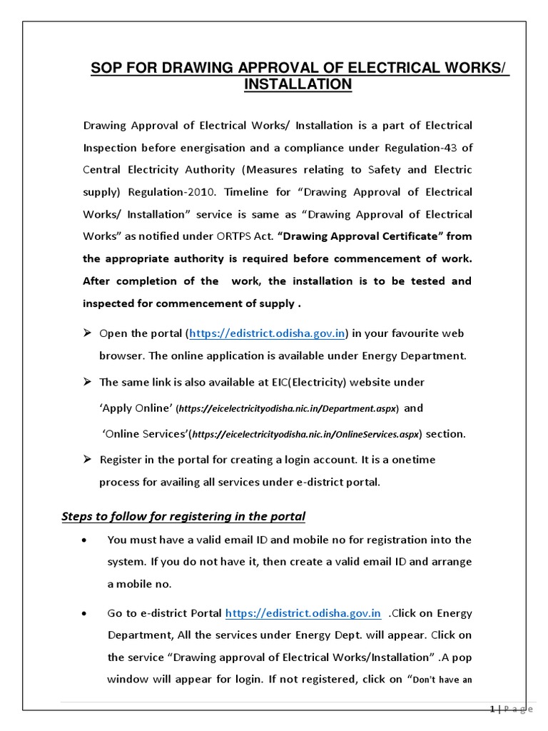 Citizen - Sop For Drawing Approval For Electrical Works - Installation ...