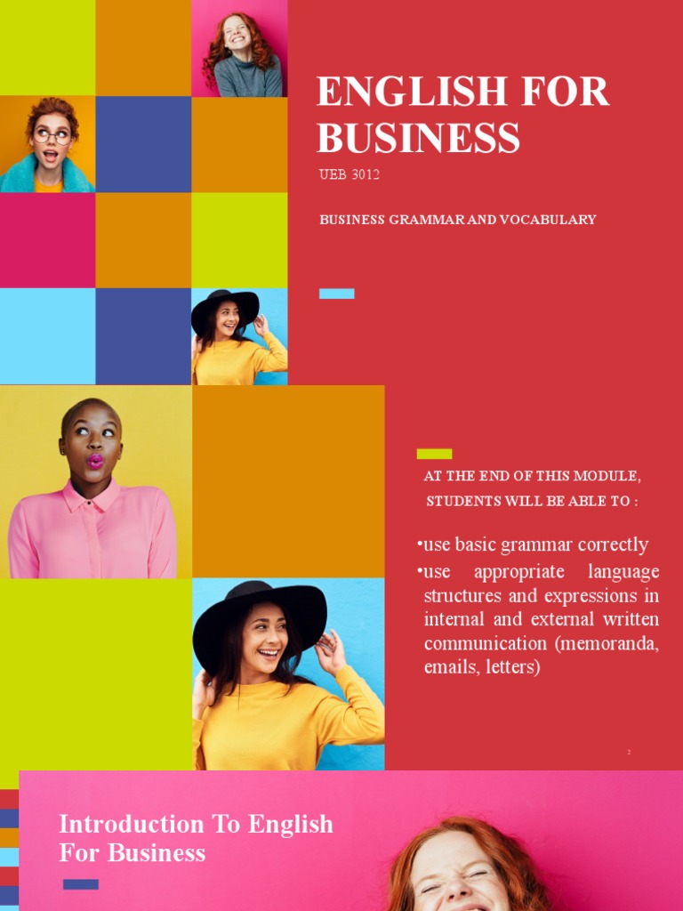 Business English Grammar and Vocabulary | PDF | English Language ...