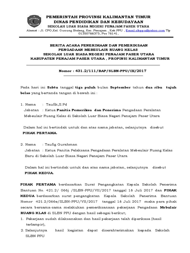 BERITA SERAH TERIMA ASET A4 Final | PDF