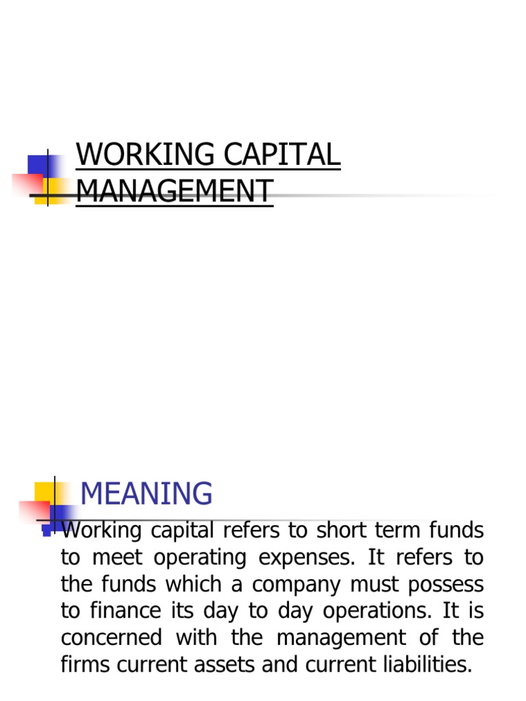 Working Capital Management | PDF