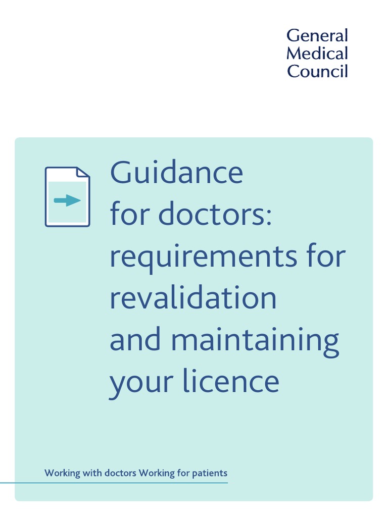 Revalidation of Registration and Licence To Practice GMC UK | PDF ...