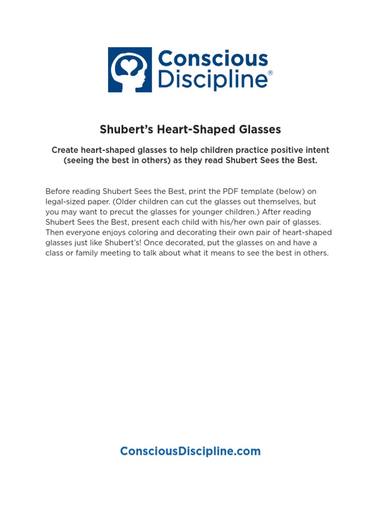 FREE Printable Shubert - Heart Shaped - Glasses | PDF