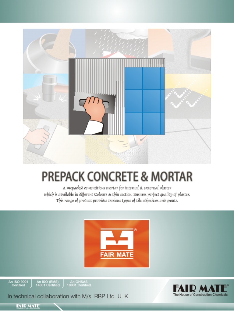 Prepack Concrete & Mortar | PDF | Tile | Epoxy