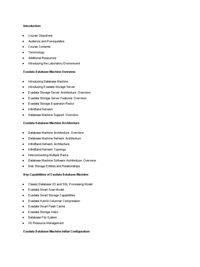 Oracle Exadata | PDF | Databases | Cloud Computing