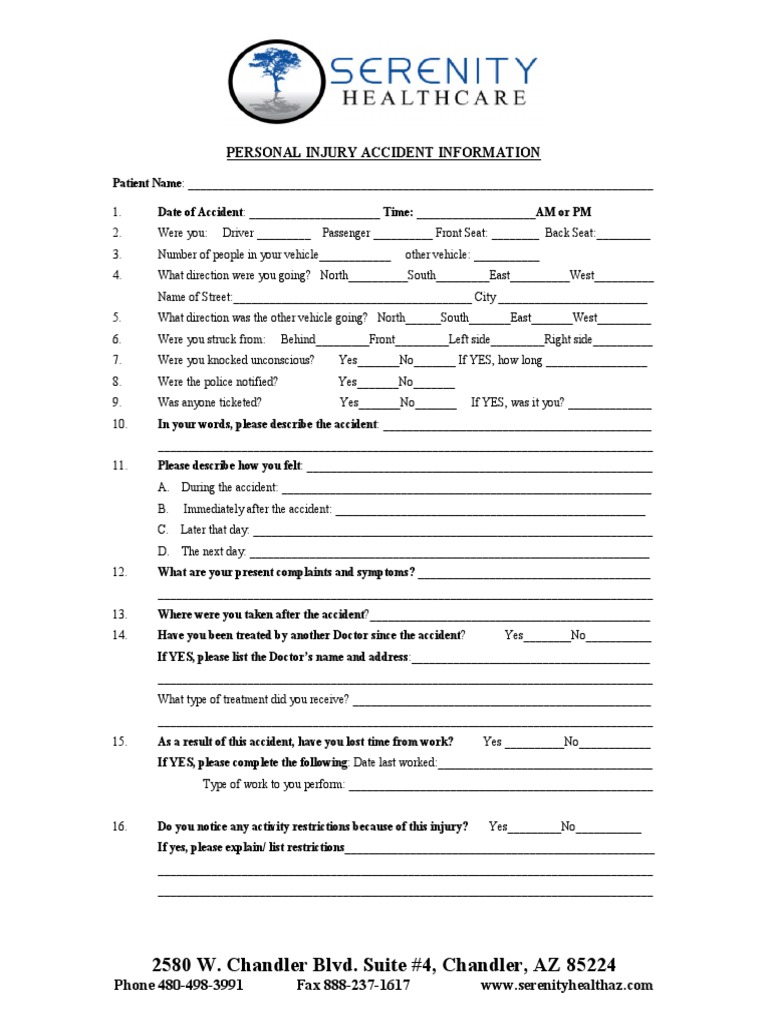 Pi Intake Forms 2020 | Download Free PDF | Insurance | Health Care