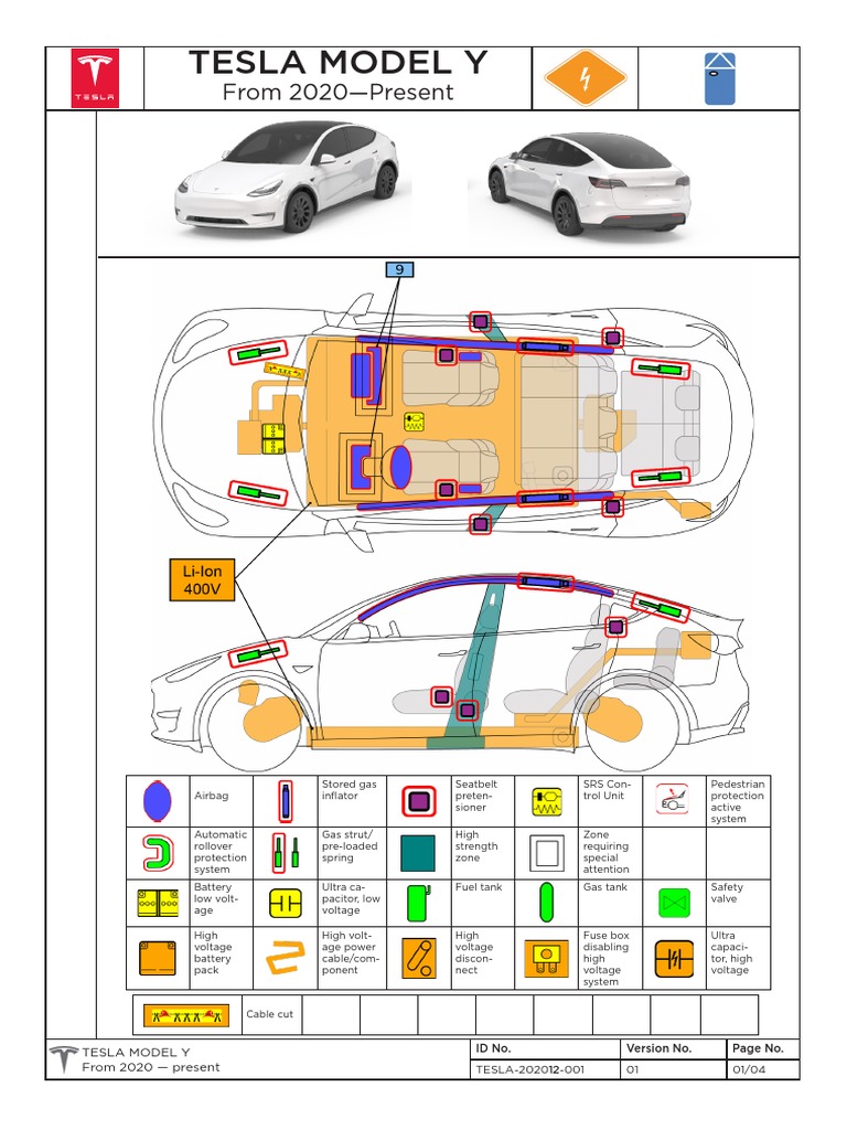 Model - Y - Hoja de Rescate | Download Free PDF | Vehicles | Airbag