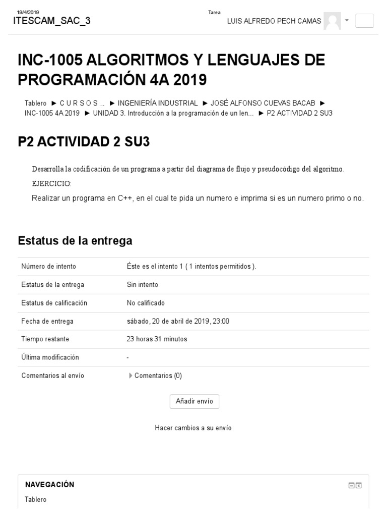 Numeros Primos - C++ | PDF | Algoritmos | Programación de computadoras