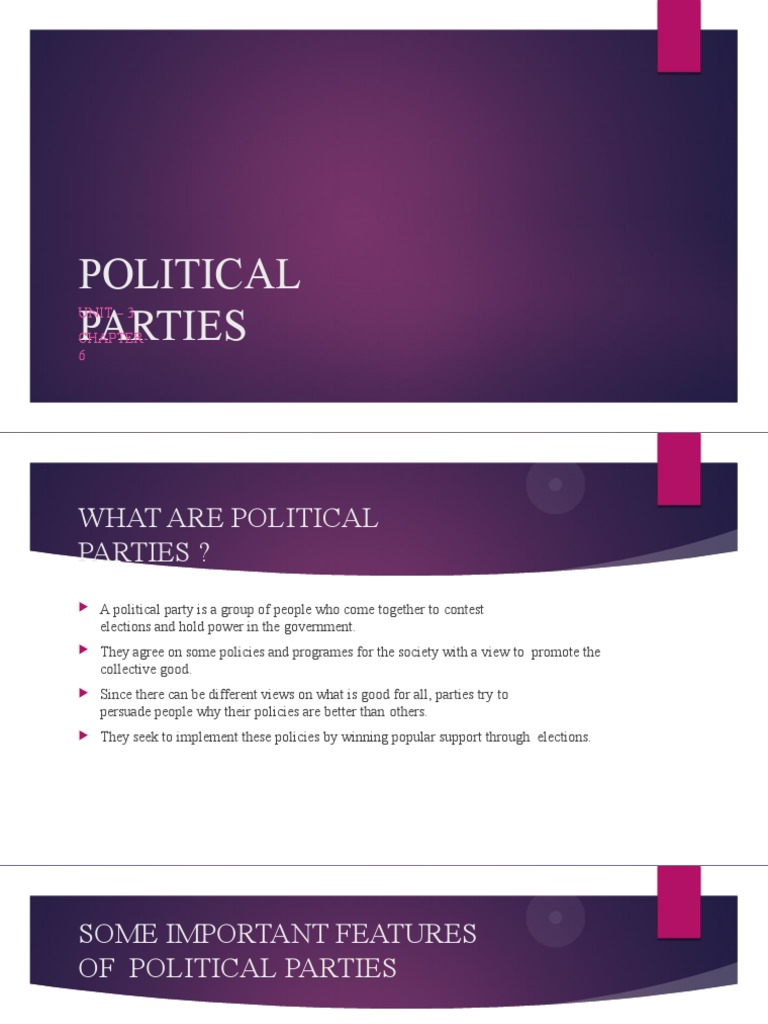Political Parties: Unit - 3 Chapter-6 | PDF | Indian National Congress ...