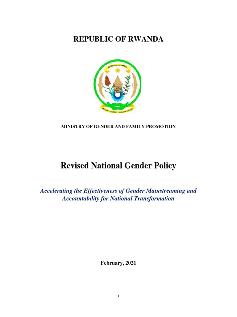 BOOK - Revised National Gender Policy-2021 | PDF | Gender Studies ...