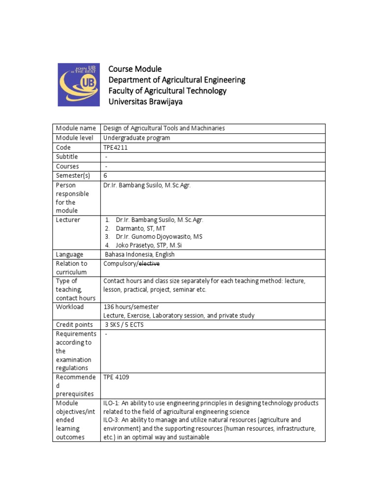 Agricultural Machinery Design Course | PDF | Machines | Design