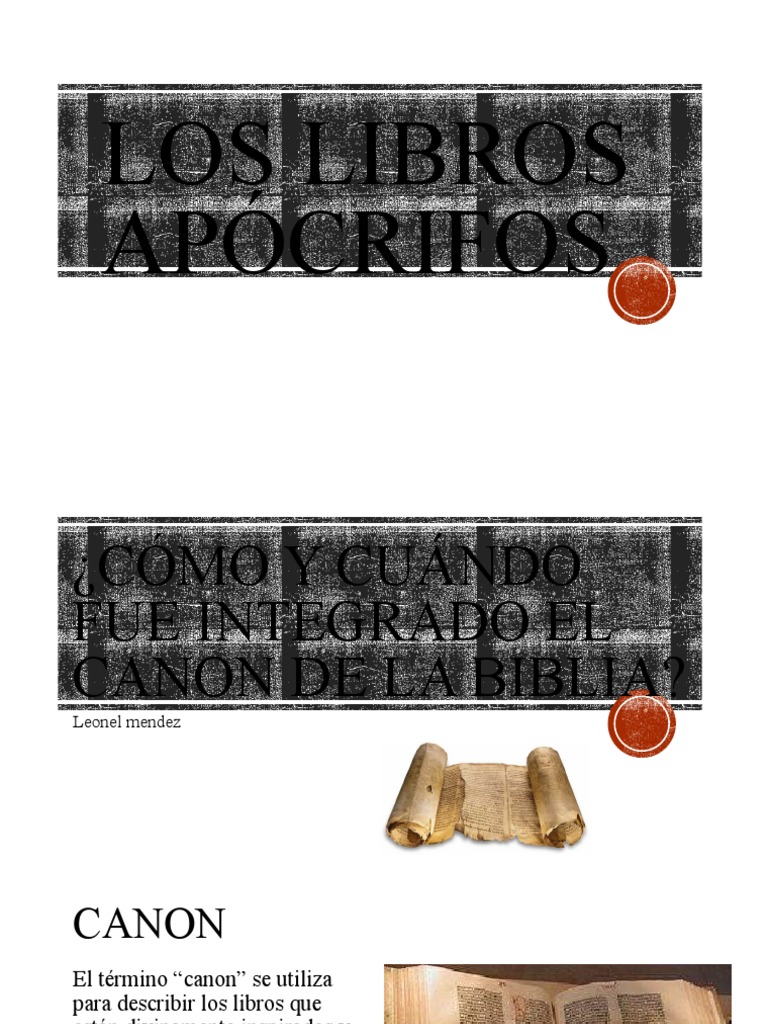 Los Libros Apócrifos | PDF | Biblia | Canon bíblico