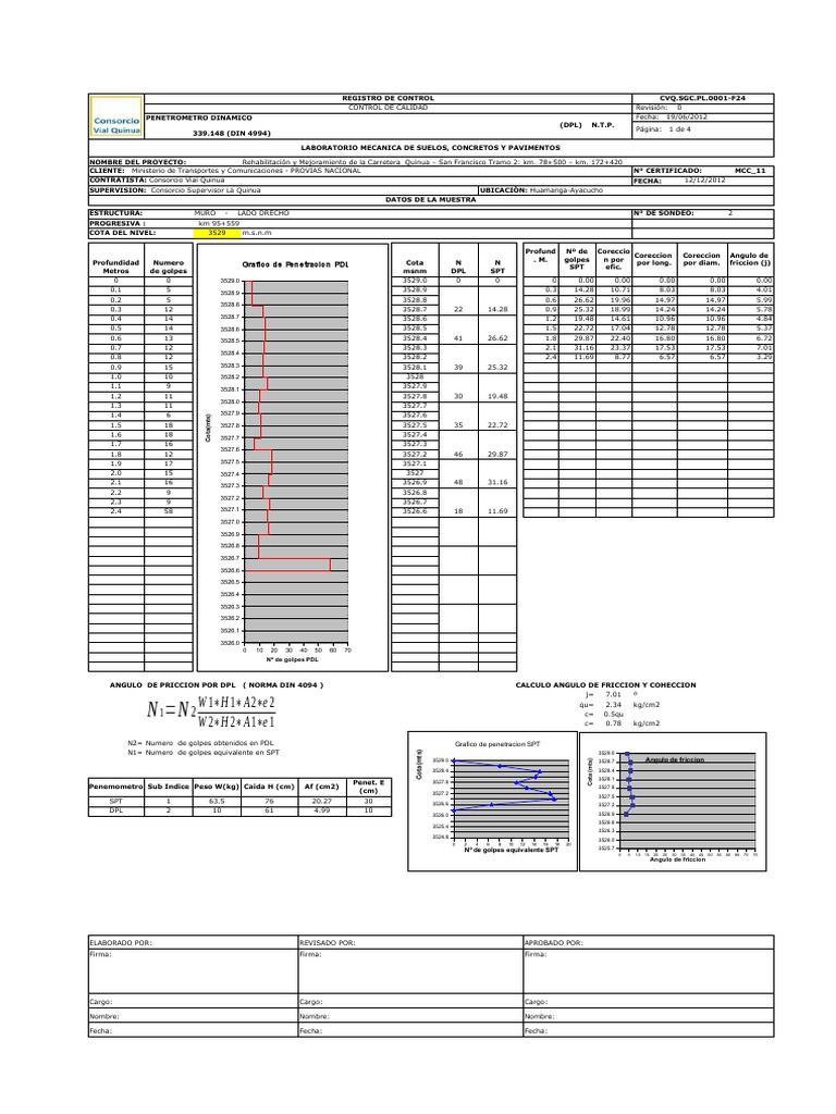 FORMATO DPL Registro KM 95 560 | PDF | Fundación (Ingeniería) | Suelo