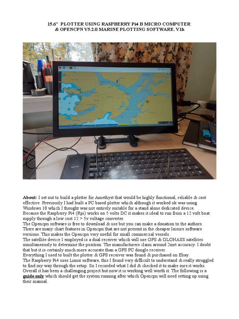 Opencpn Raspberry Pi4 plotter V1hv4 | PDF | Raspberry Pi | Usb Flash Drive