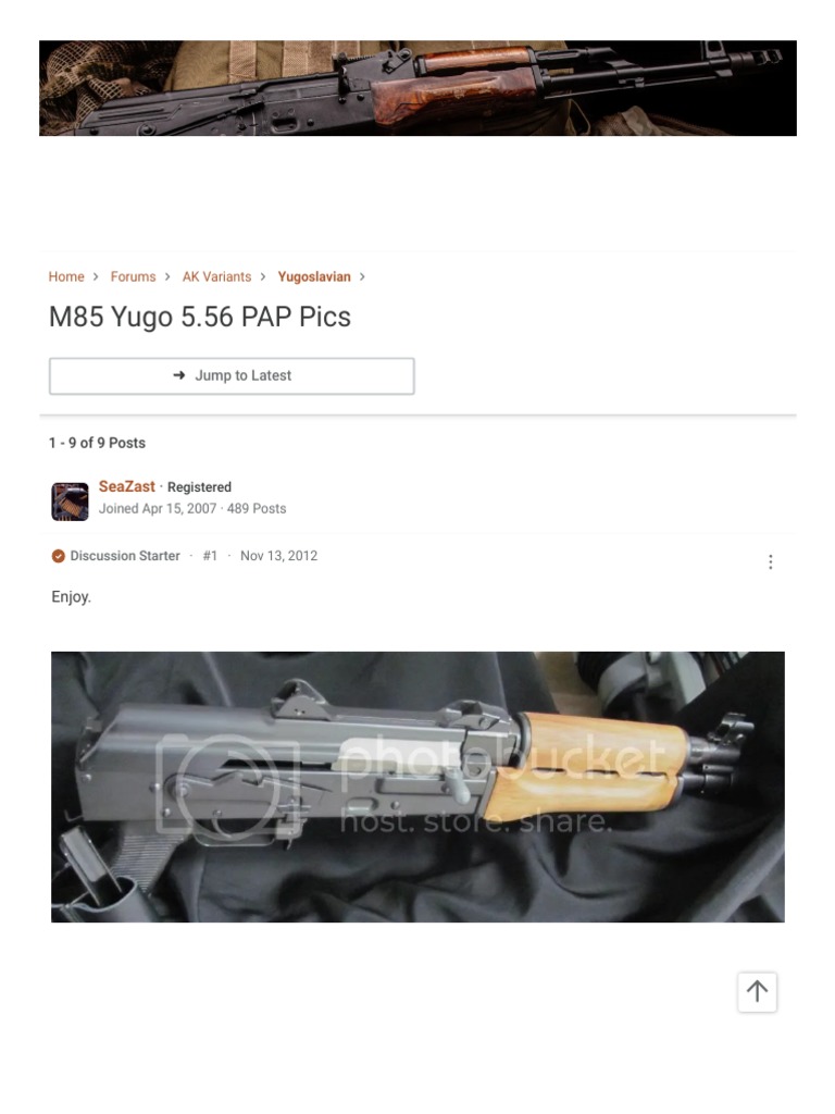M85 Yugo 5.56 PAP Pics - AK Rifles | PDF | Flight | Tools