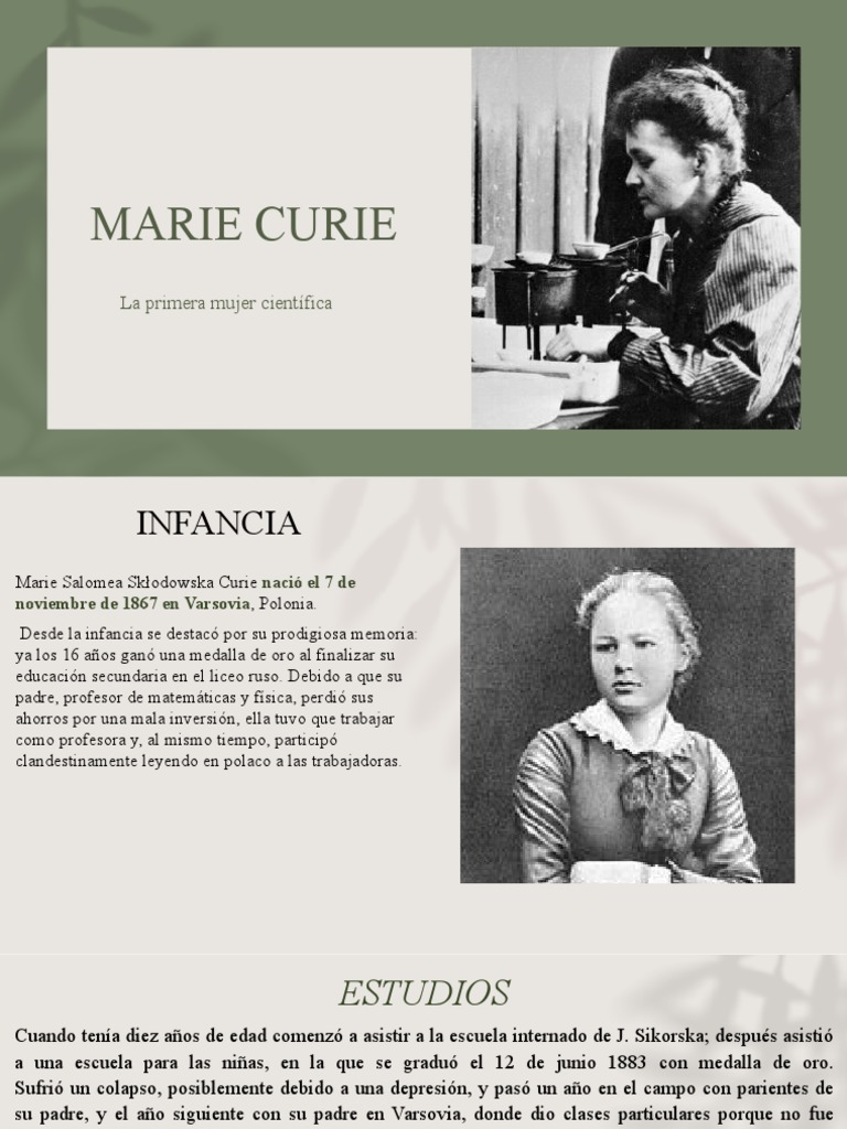 Presentación 2 | PDF | Marie Curie
