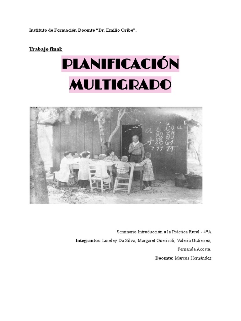 Planificacion Multigrado | PDF | Aprendizaje | Cognición