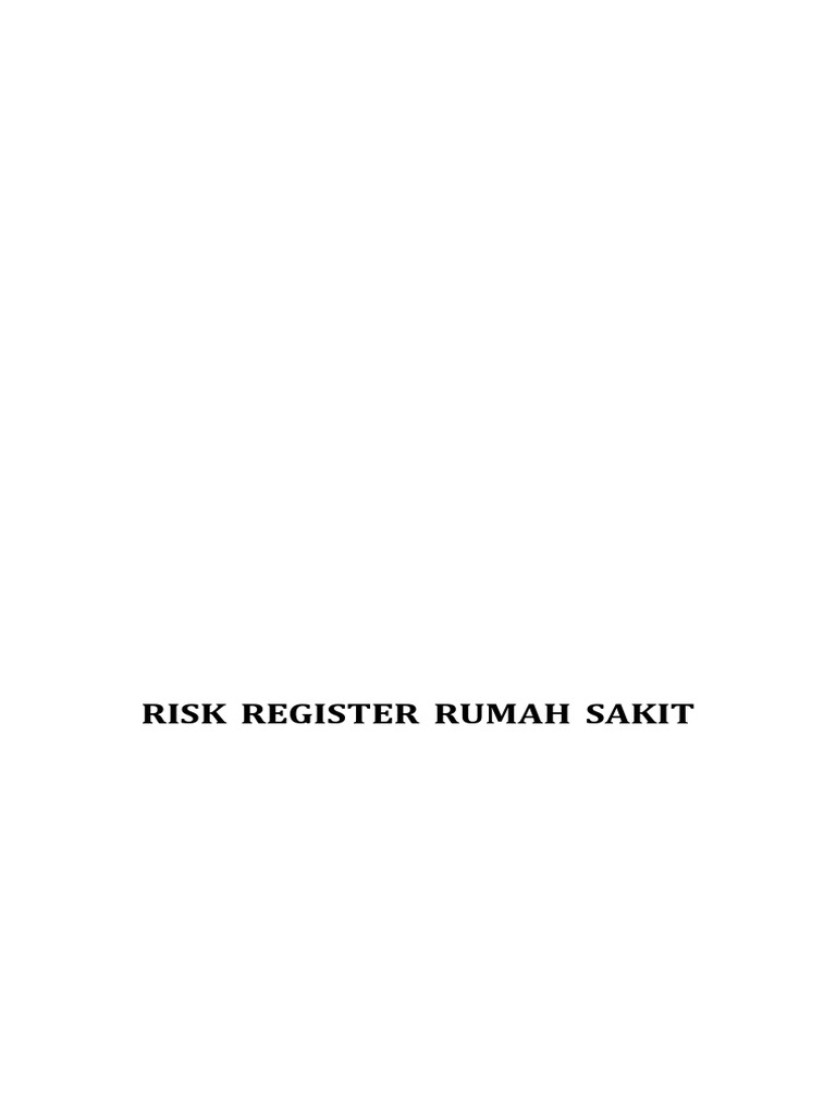 Contoh - RISK-REGISTER-RS | PDF