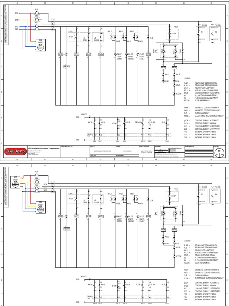Intake Gates Schematic Diagram | PDF | Relay | Electricity