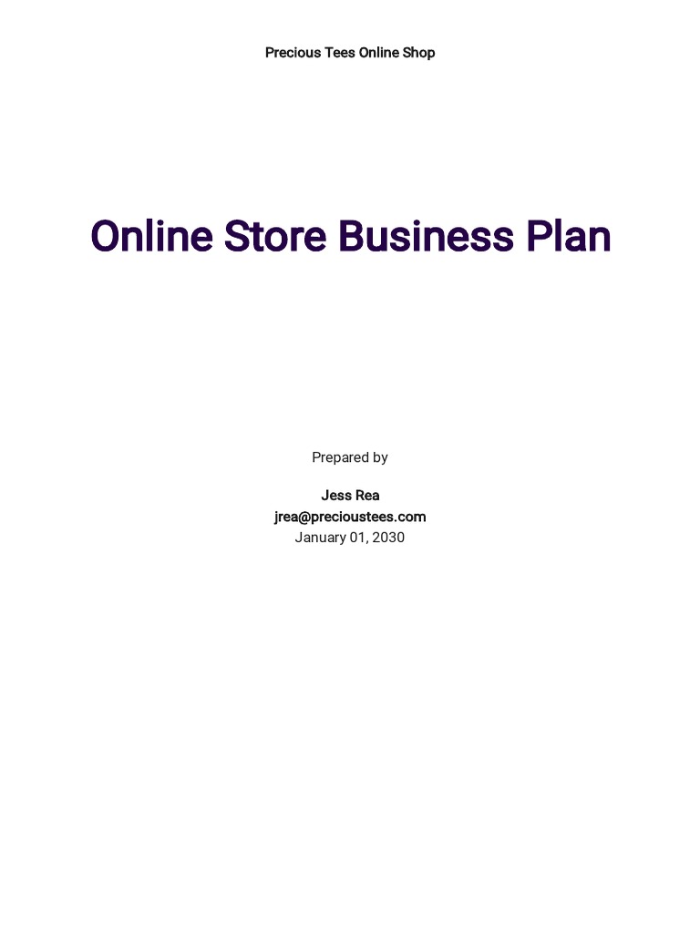 Business Plan Template For Online Start Up | PDF | Retail | Online Shopping
