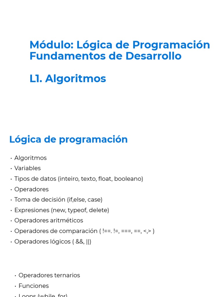 3 +logica+de+programacion | PDF | Algoritmos | Variable (informática)