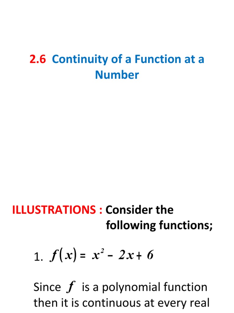 Continuity at A Point | PDF | Continuous Function | Applied Mathematics