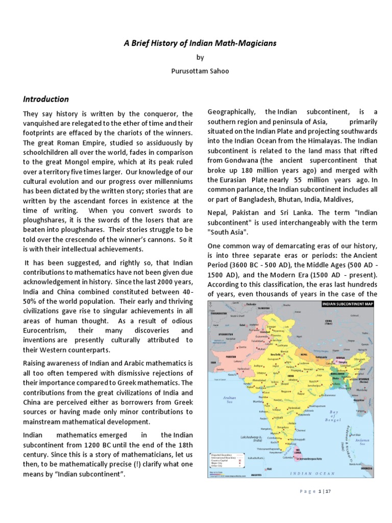 Famous Indian Mathematicians 8-5-2020M-2C | PDF | Mathematics