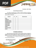 Recibo de Uniformes de Trabajo | PDF