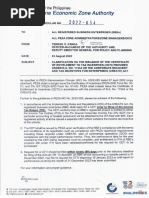 PEZA Directory (As of April 2024) | PDF | Philippines | Economies